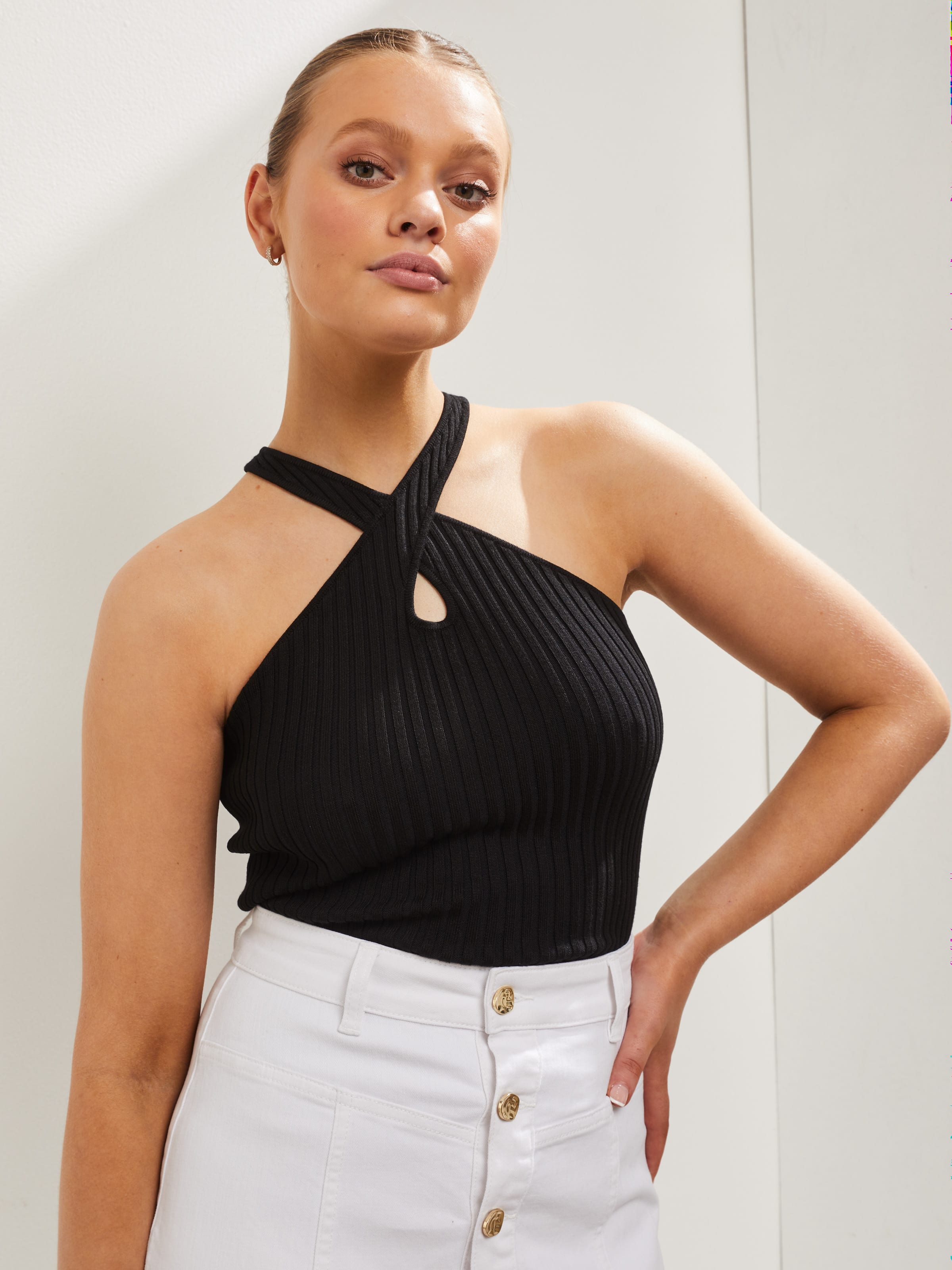 Cassy Twist Halter Tank