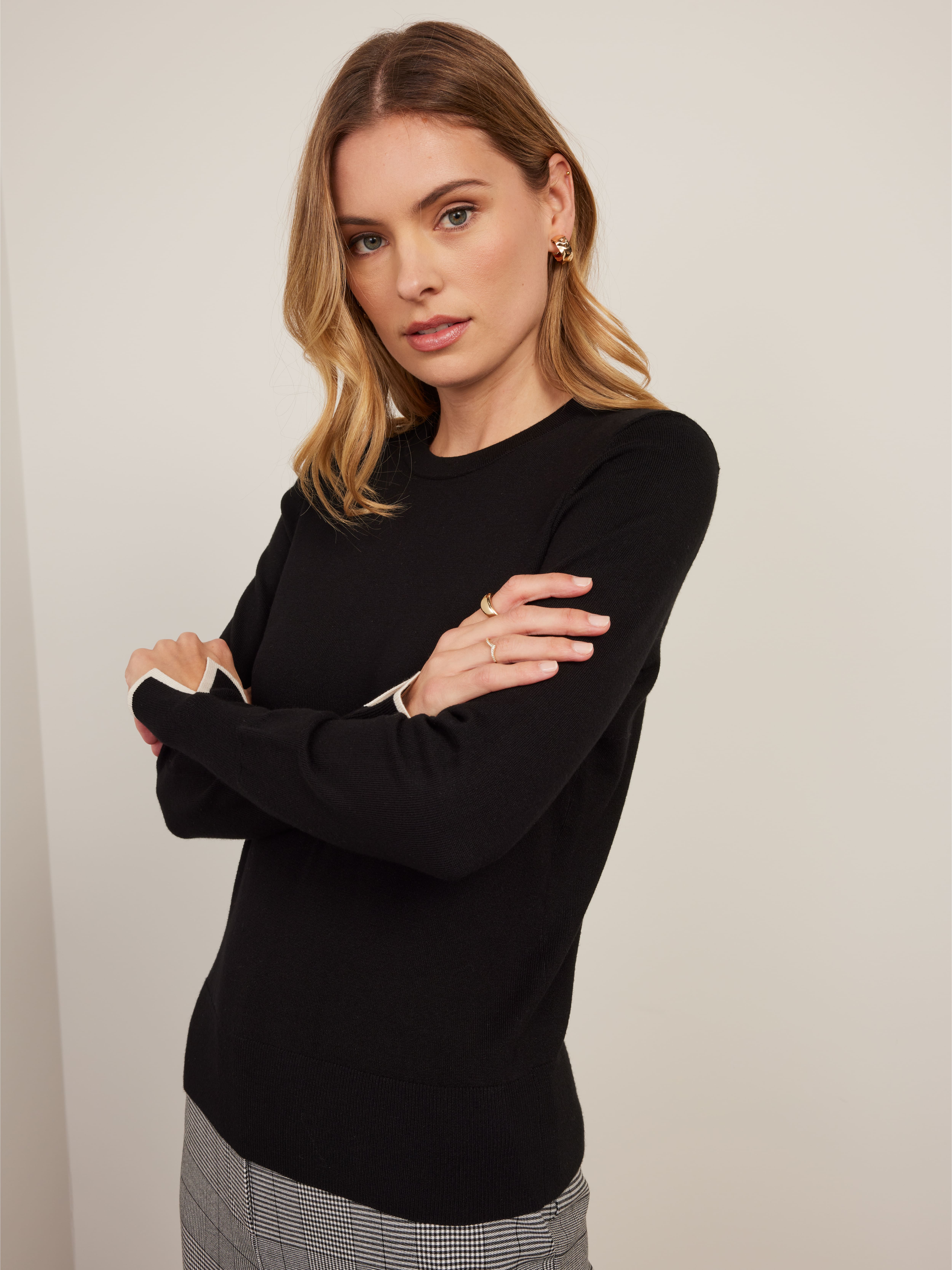 Molly Contrast Long Sleeve Knit