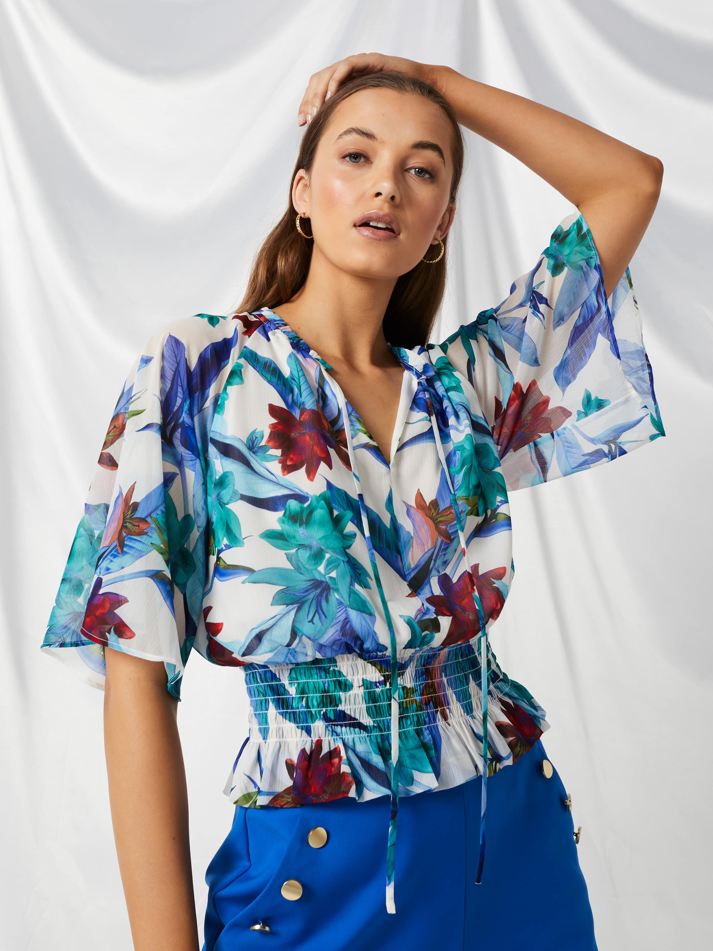 Harper Sheer Sleeve Top