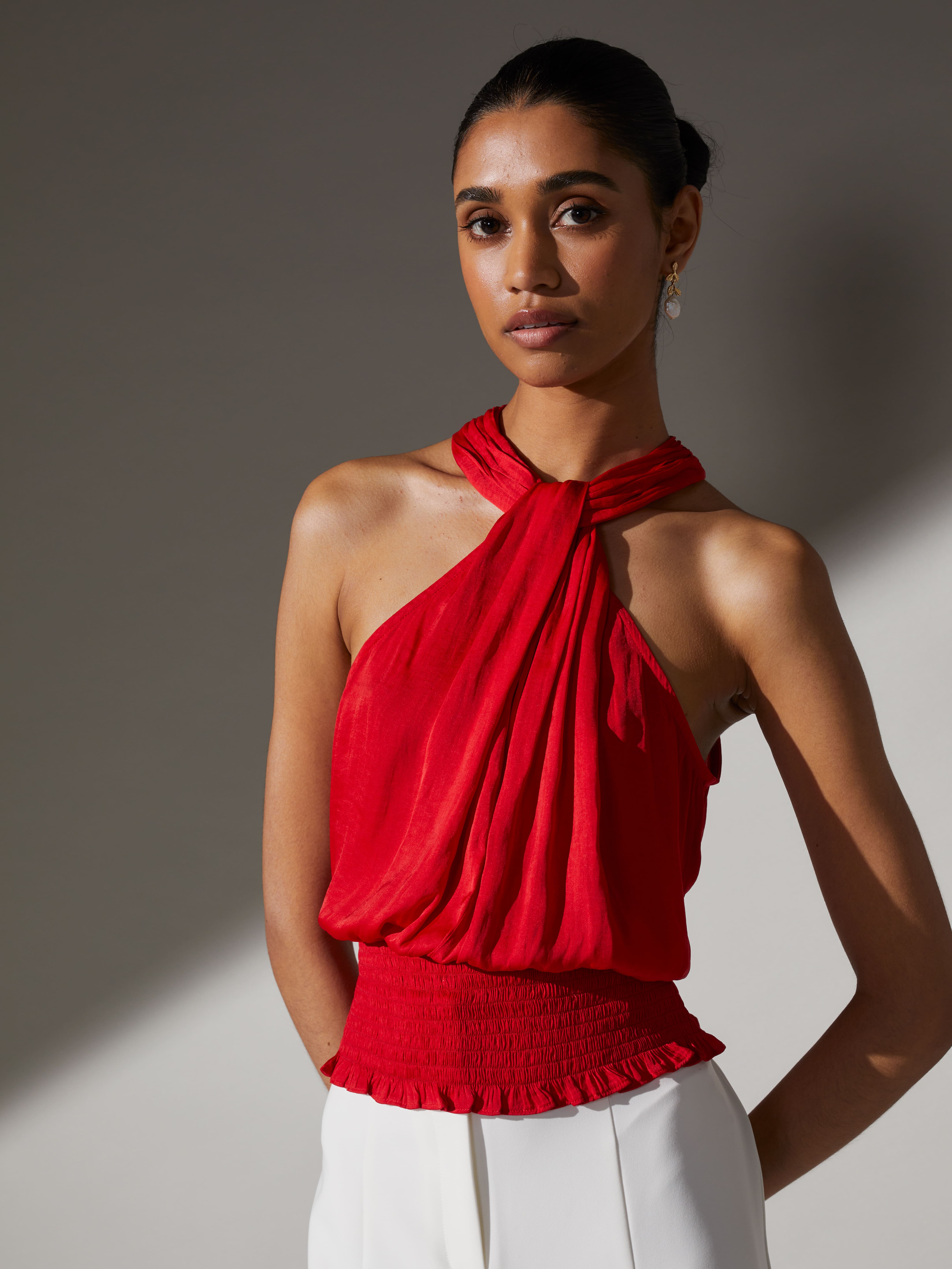 Naomi Twist Neck Top