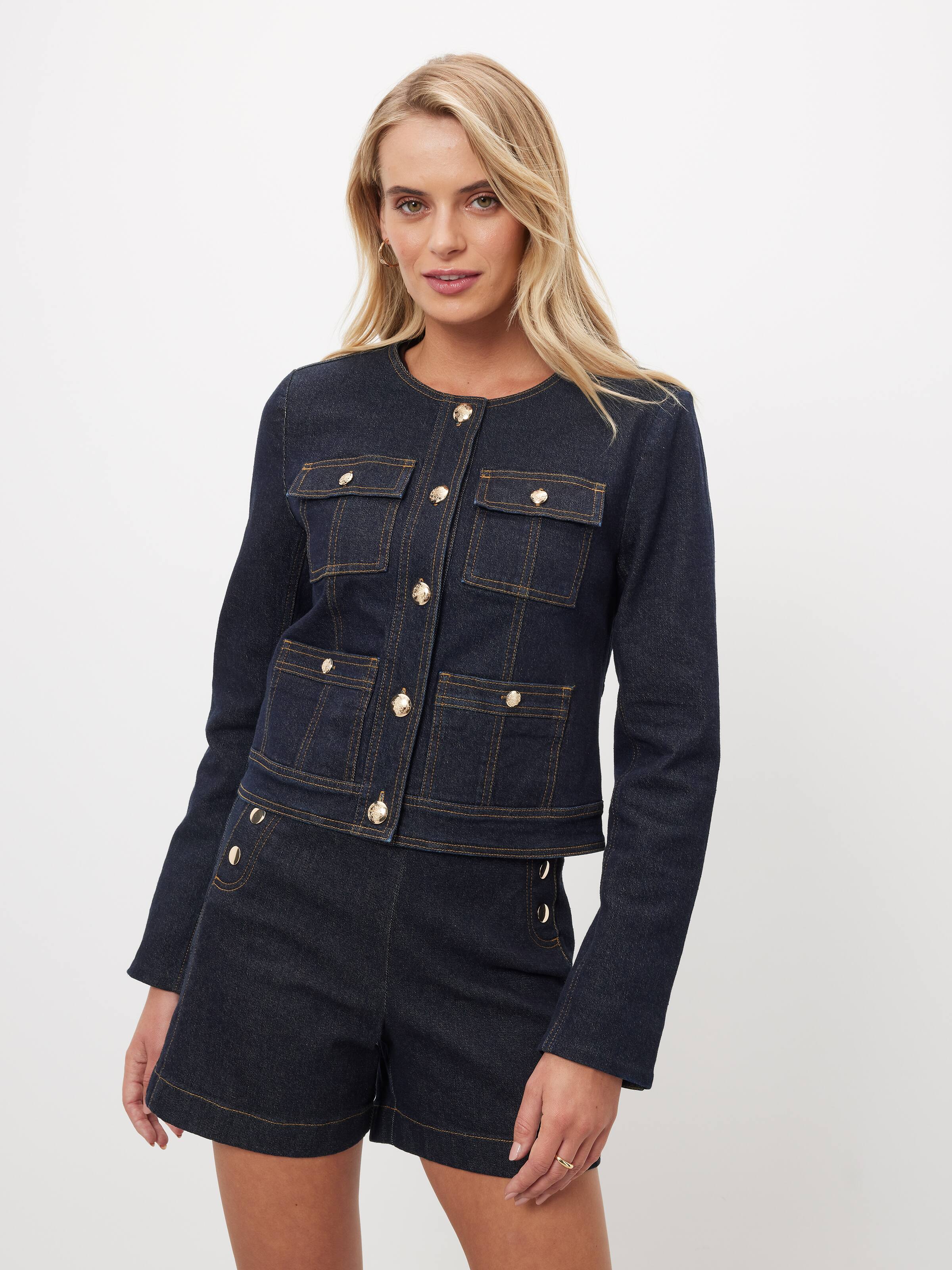 Melbourne Indigo Denim Jacket Indigo - Portmans Online