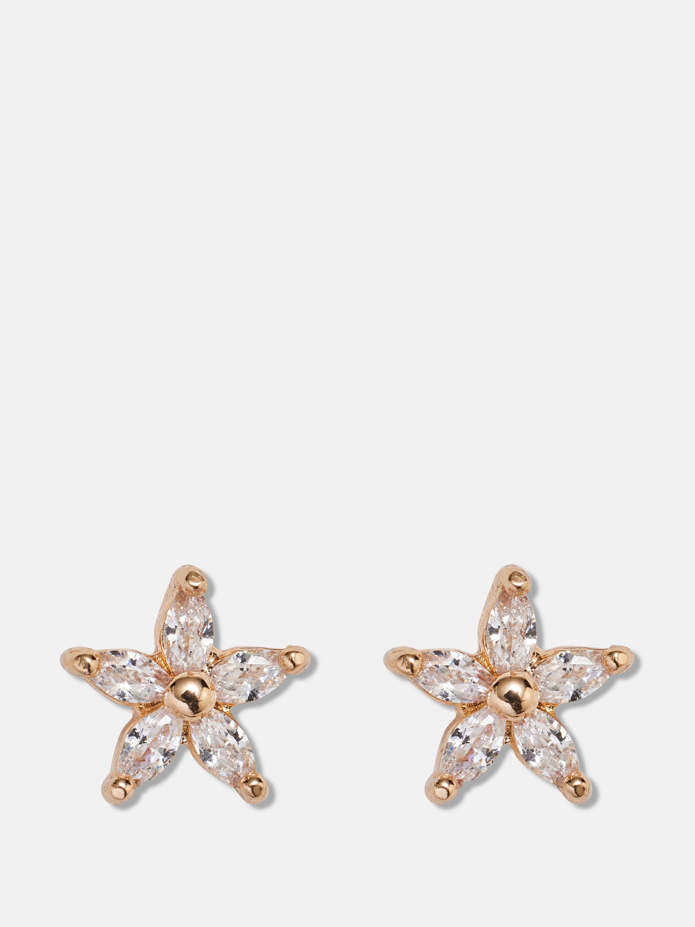 Crystal Flower Studs - Portmans Online