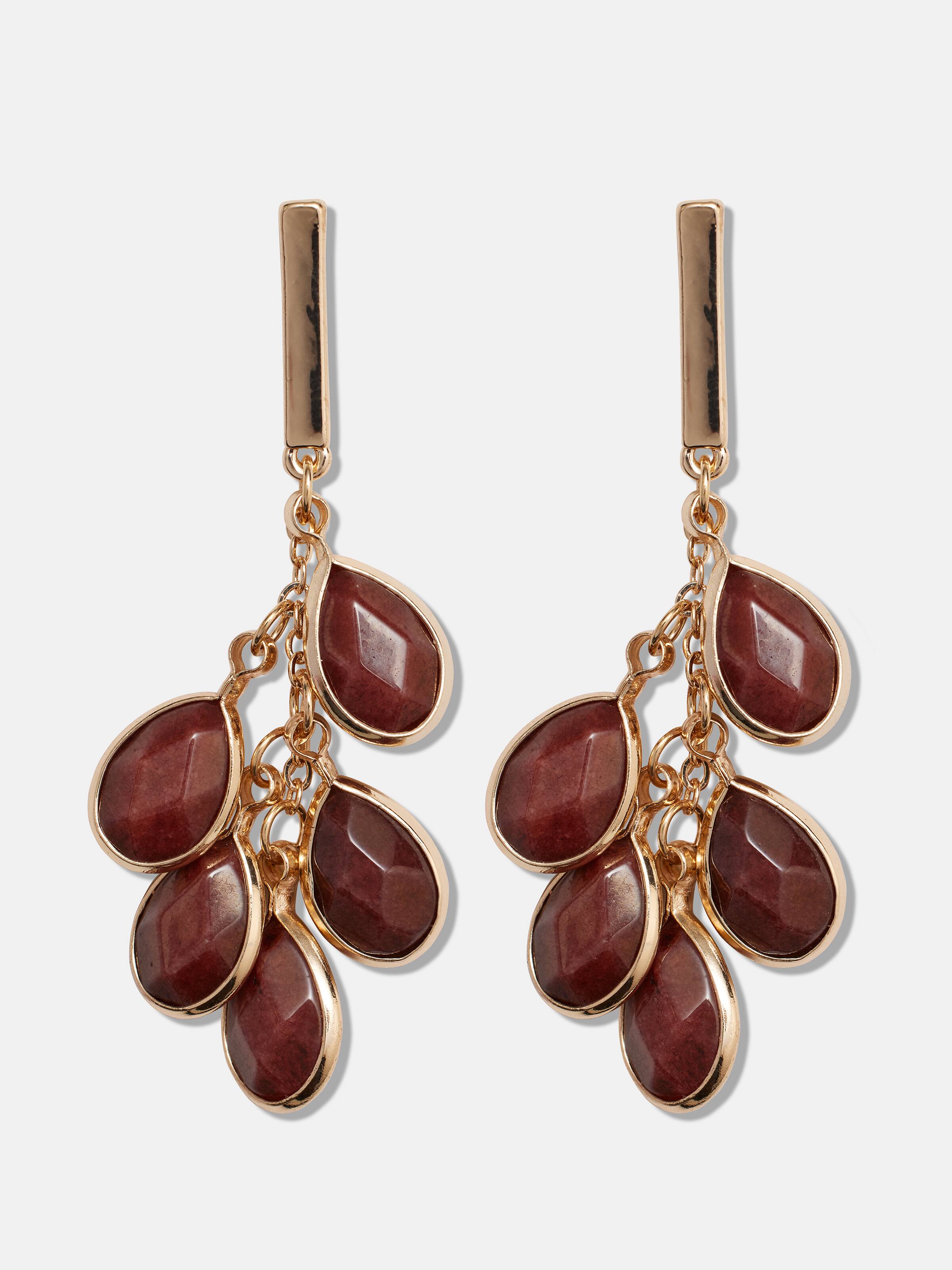 Brie Teardrop Earrings Merlot - Portmans Online