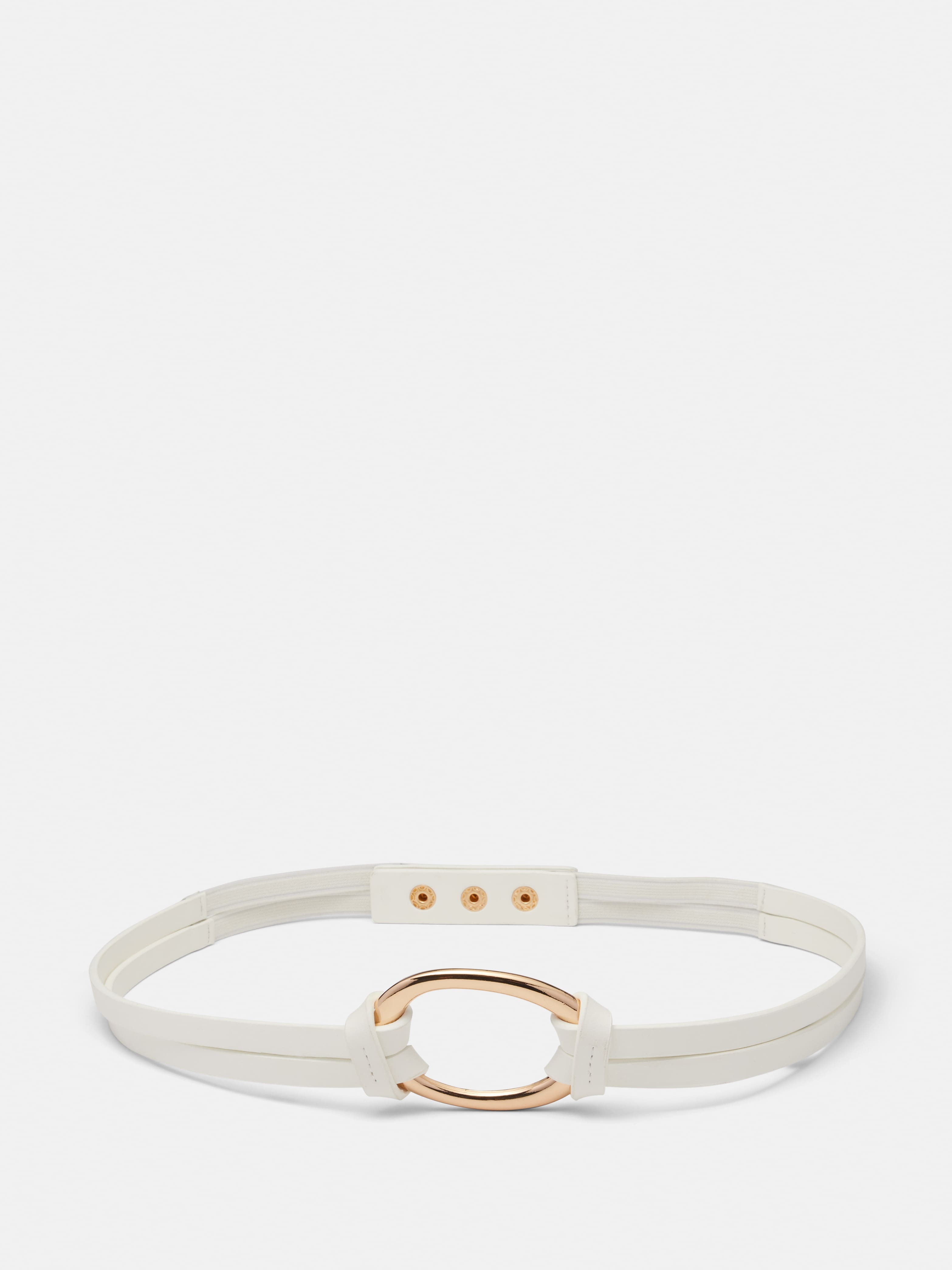 Maisy Knot Detail Belt Just White - Portmans Online