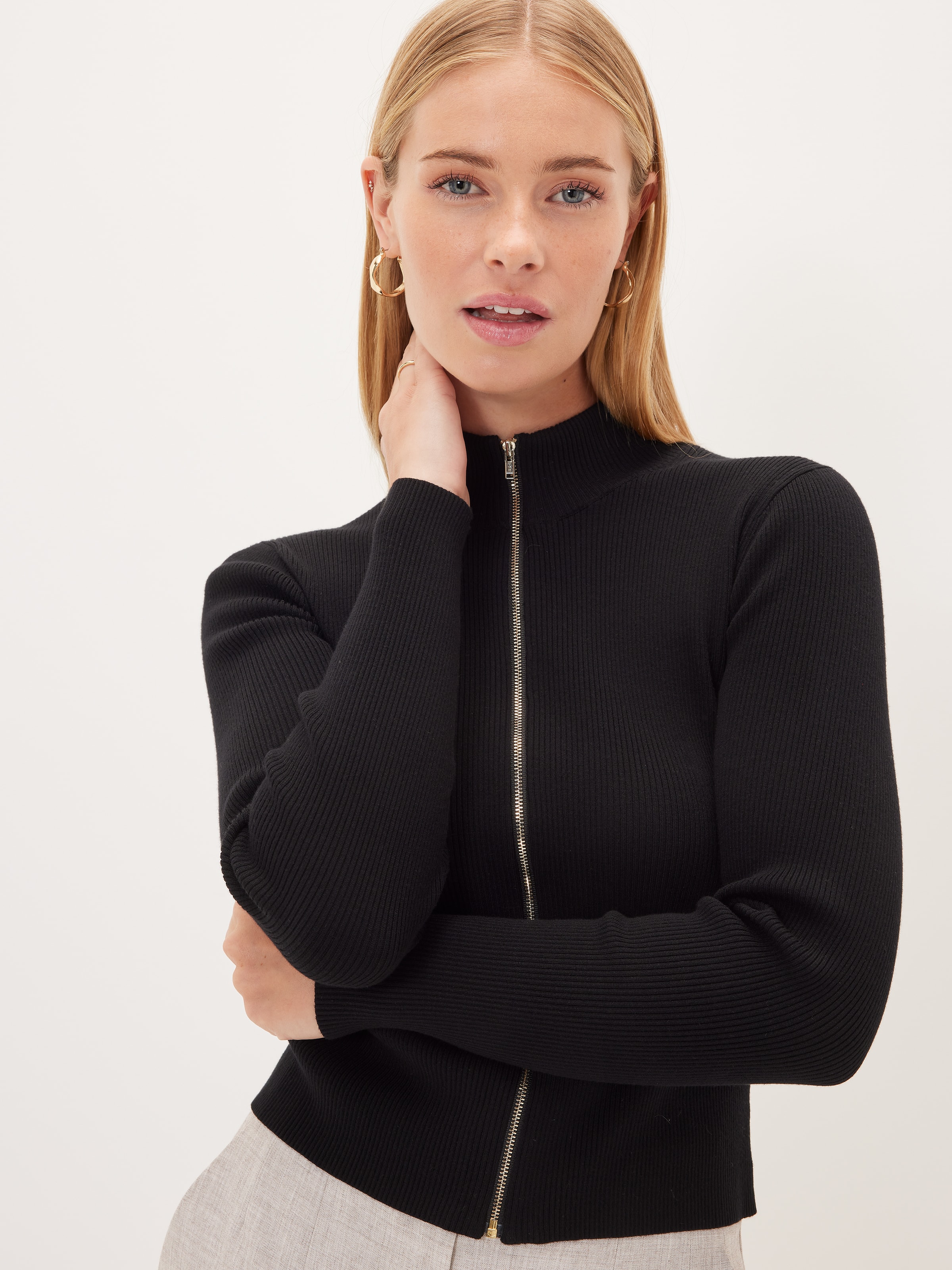 Zoe Zip Through Cardigan - Portmans Online