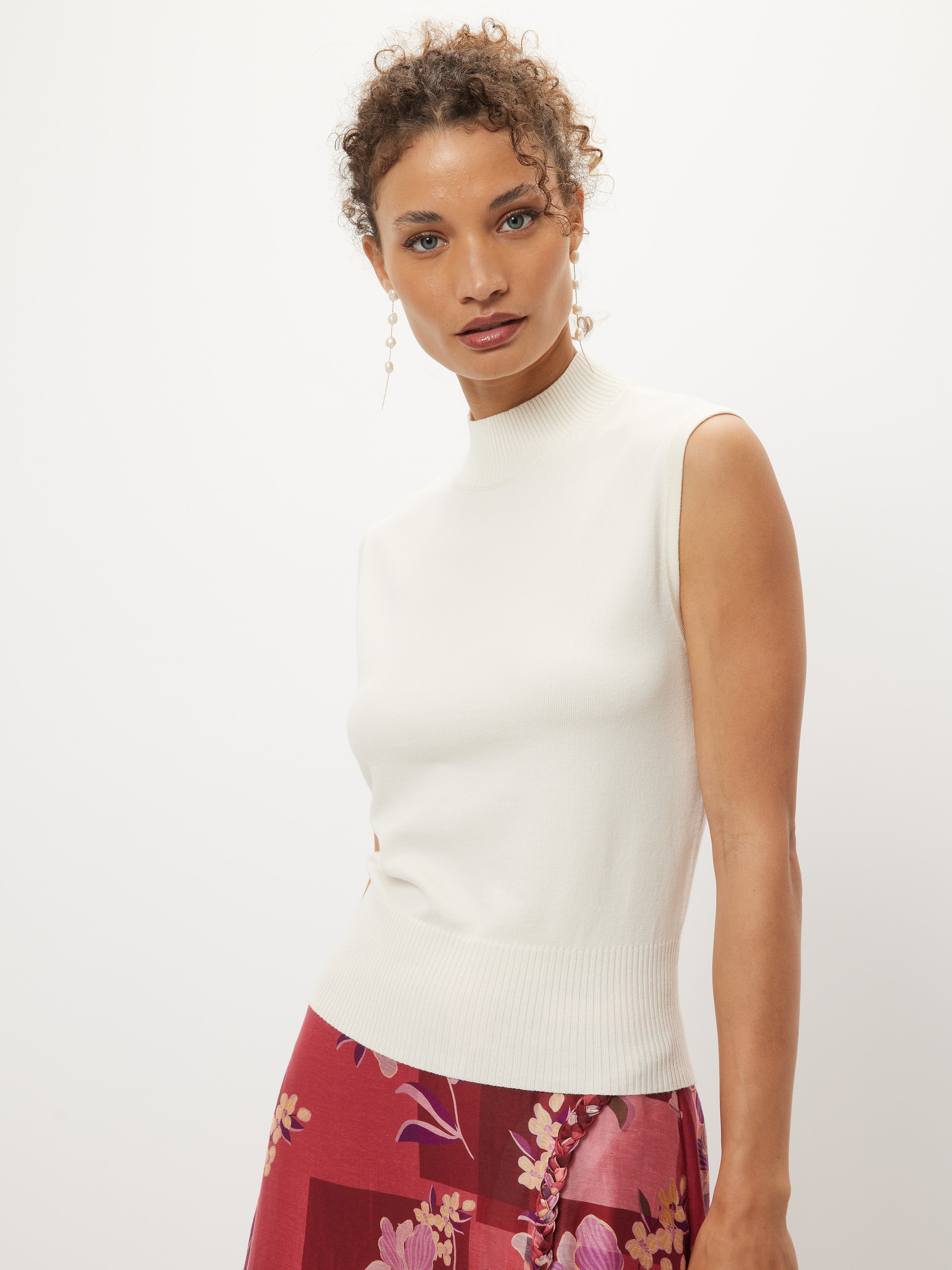 Amy High Neck Knit Vest - Portmans Online