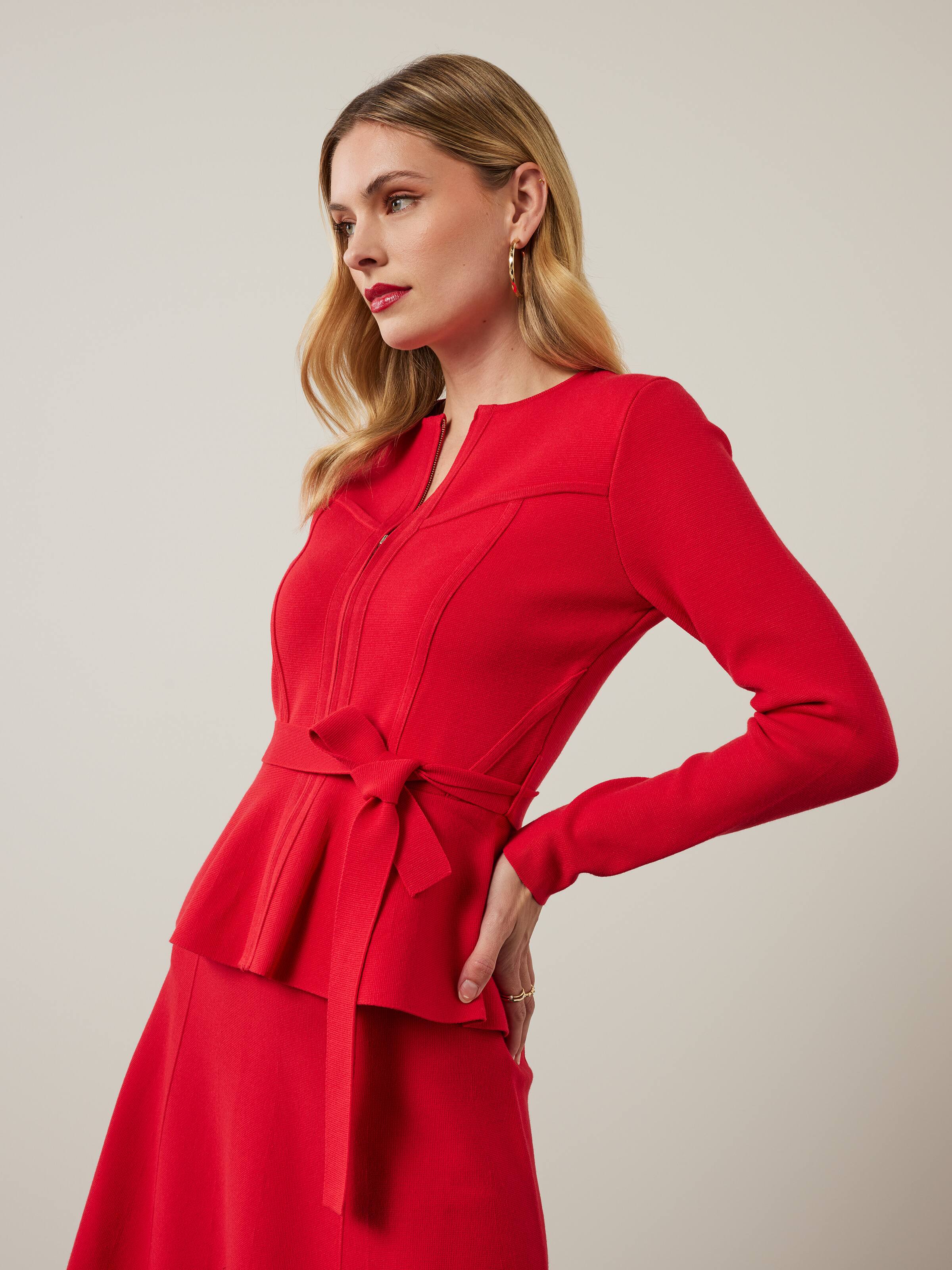 Lulu Milano Jacket Carmine Red - Portmans Online