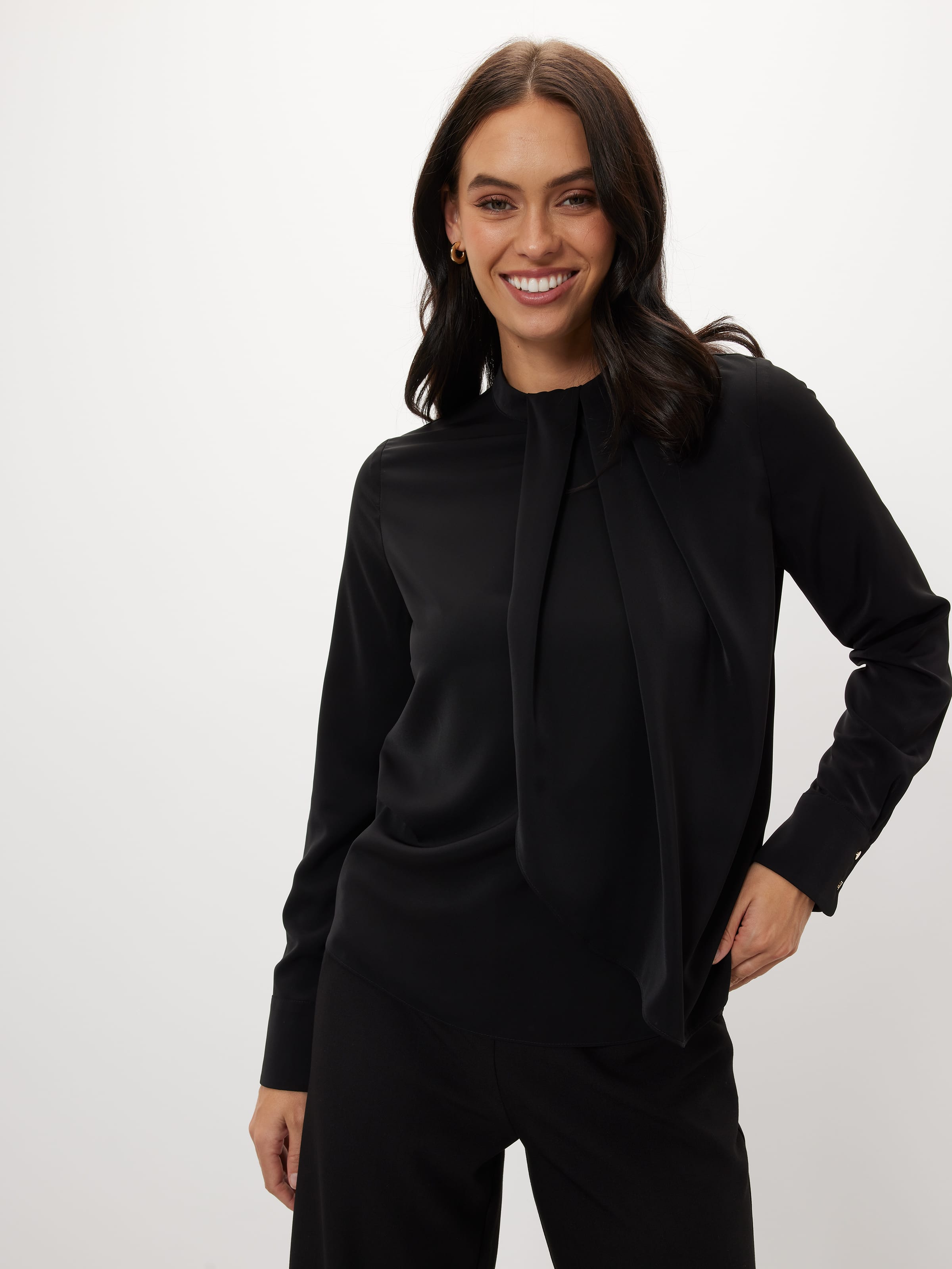 Odette Overlay Blouse Black - Portmans Online