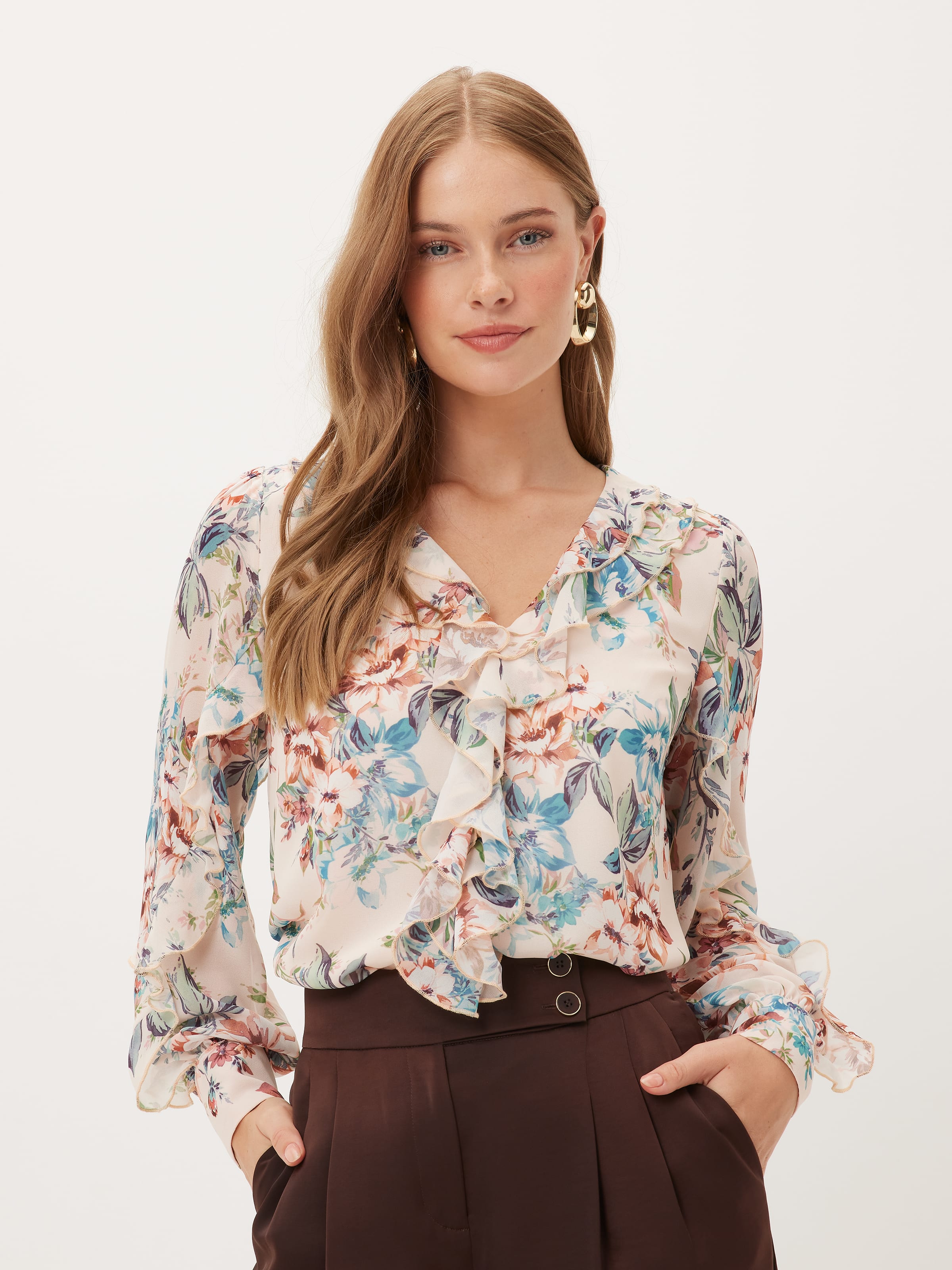 Sienna Soft Frill Blouse - Portmans Online