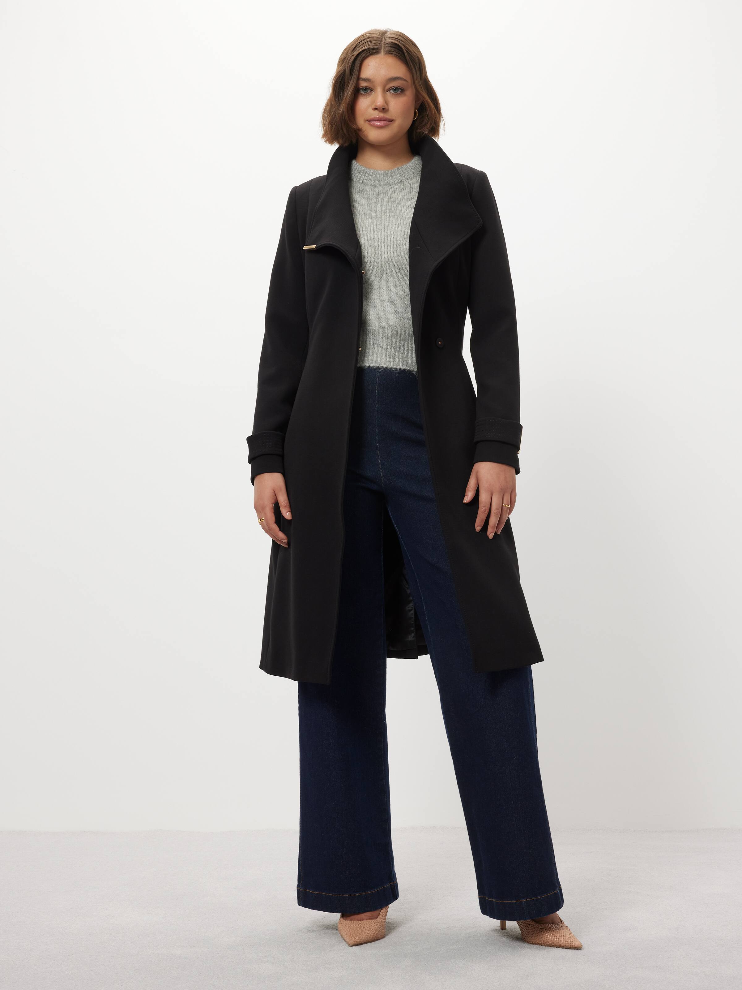 Faith Funnel Neck Coat - Portmans Online
