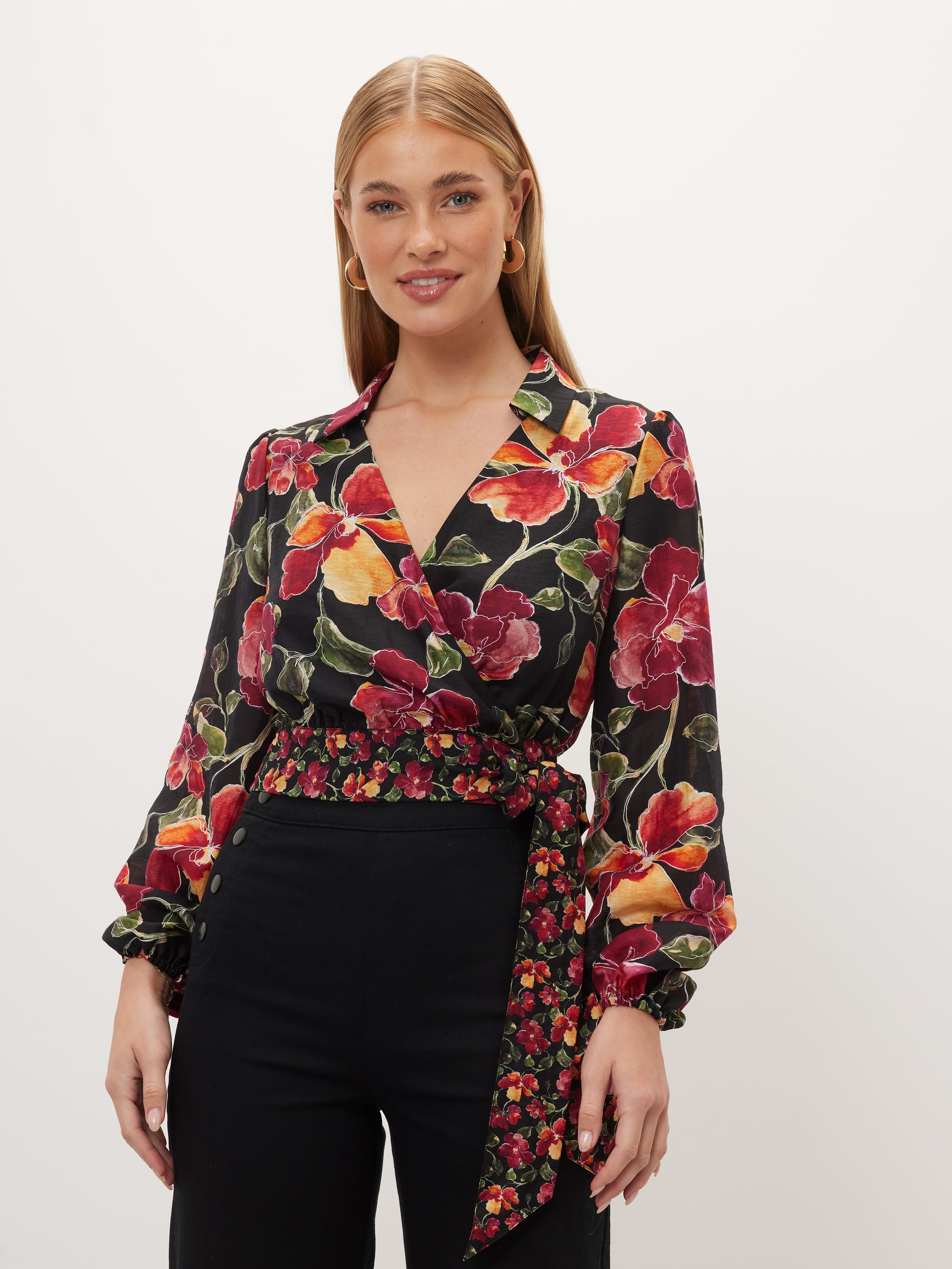 Dreamer Wrap Blouse - Portmans Online