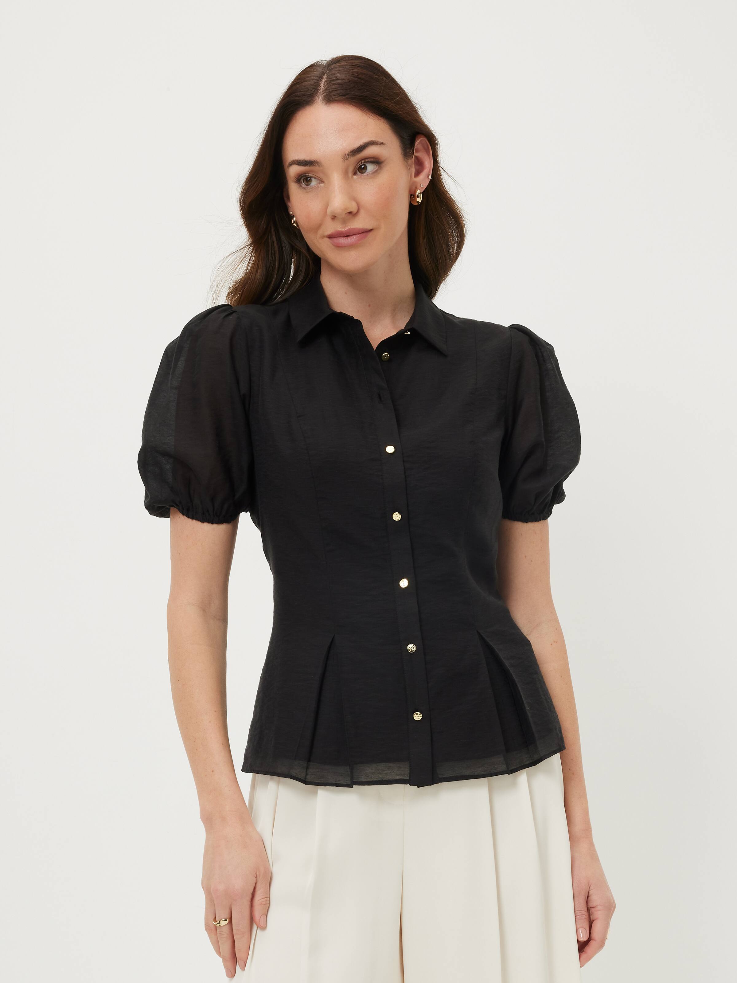 Miranda Tuck Shirt Black - Portmans Online