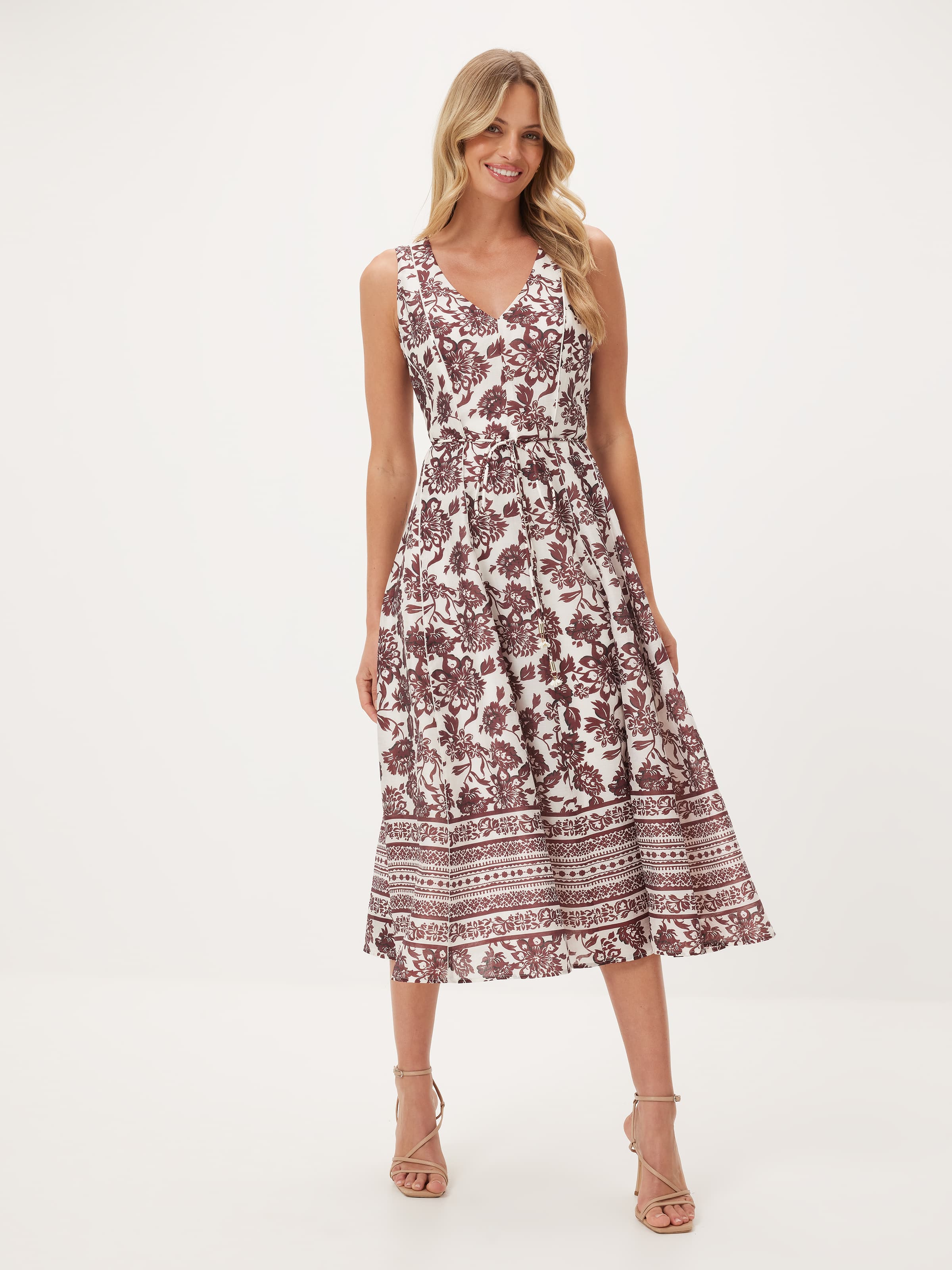 Mira Sleeveless Midi Dress Boracay - Portmans Online