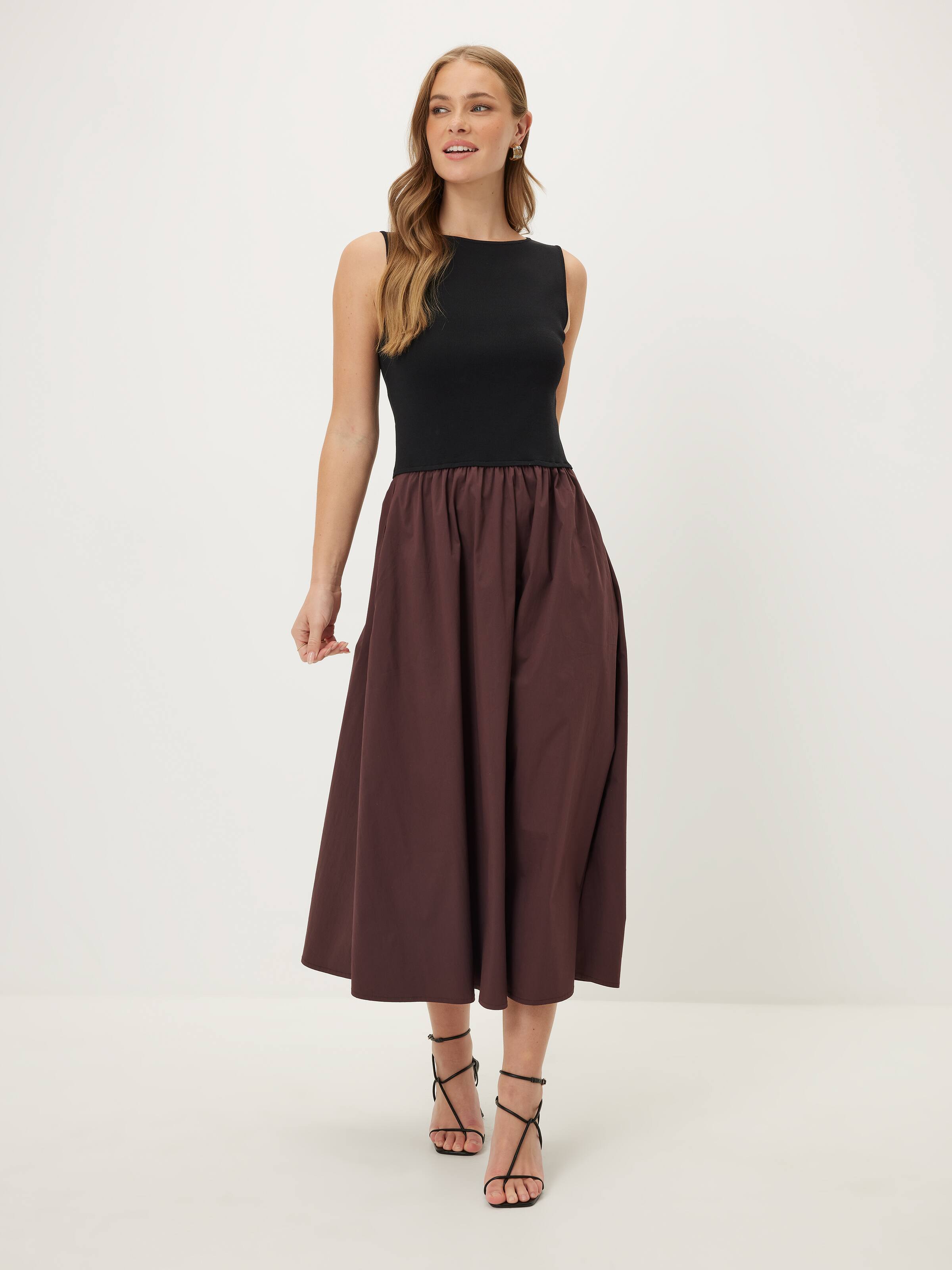 Sasha Mixed Media Dress - Portmans Online